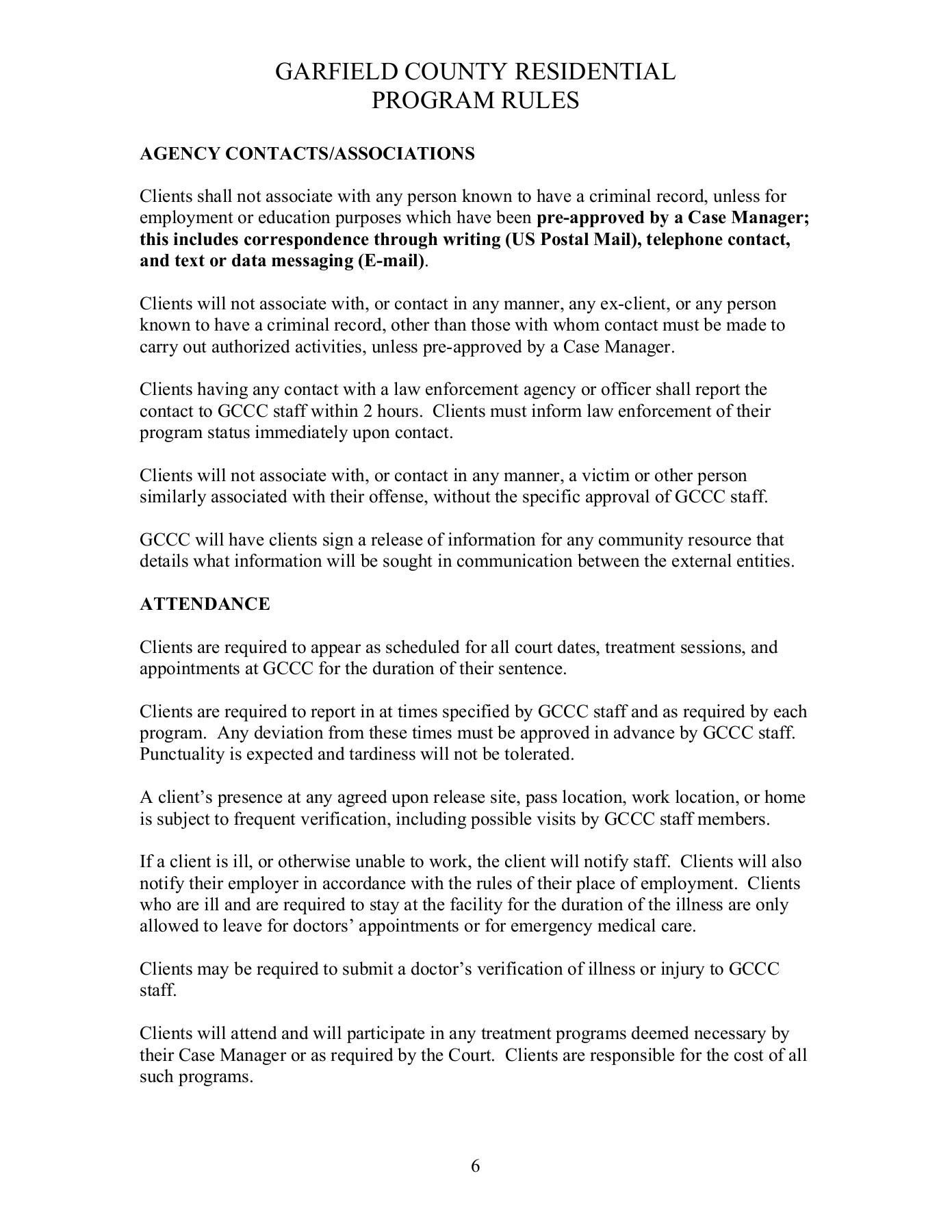 Garfield County Residential Program Handbook - Garfield County ...