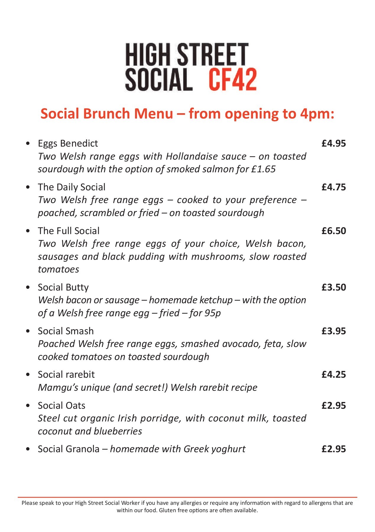 High Street Social Menu - rhonddaboy - Page 1 - 8 | Flip PDF Online ...