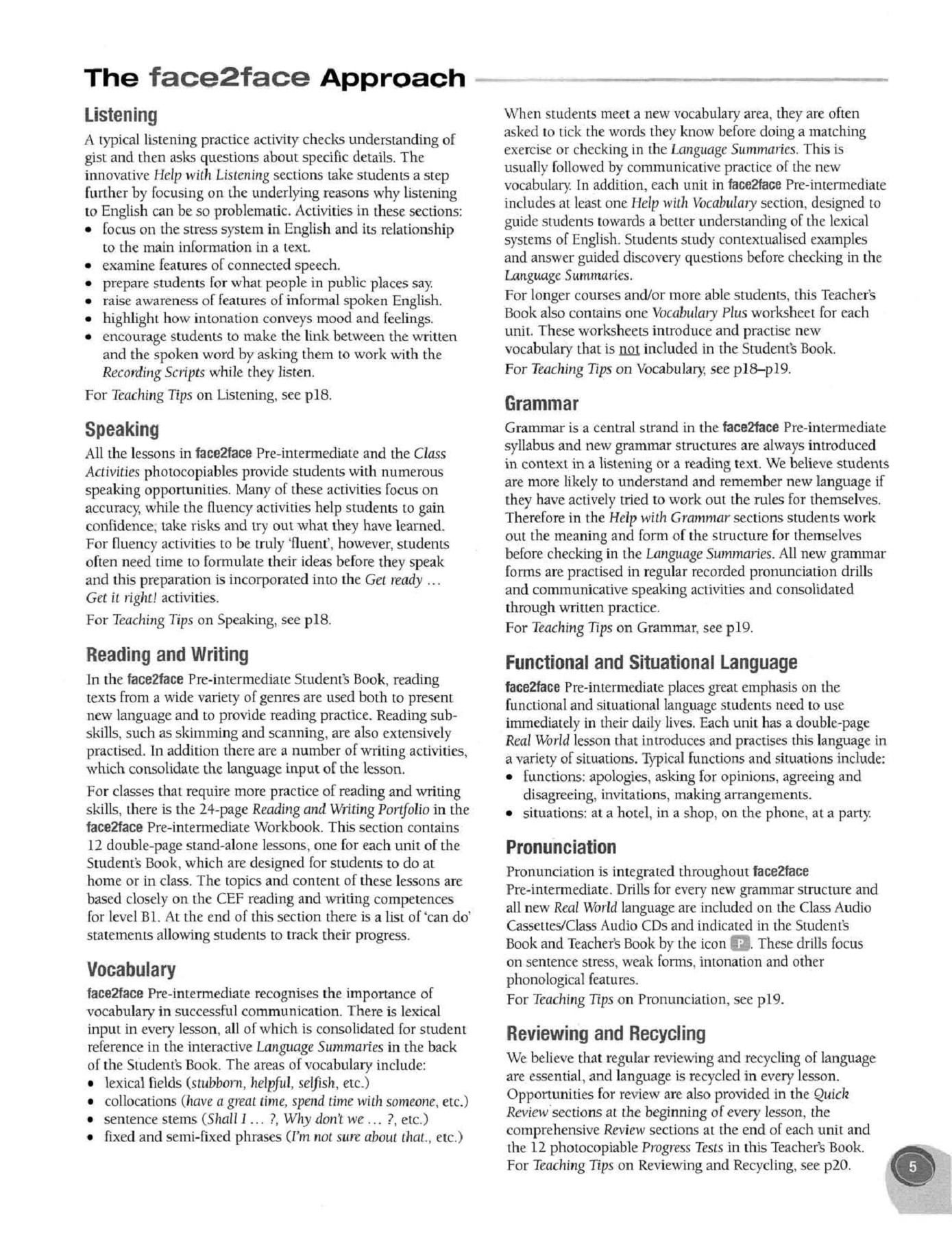 Face2Face - Pre-intermediate - Teacher’s book ( PDFDrive ) - Kapu1105 - Page 4 | Flip PDF Online ...