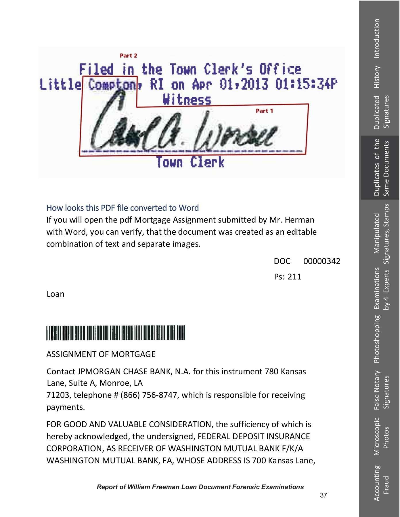 Document Fraud REPORT submitted by Bill Freeman - william.freeman3 ...