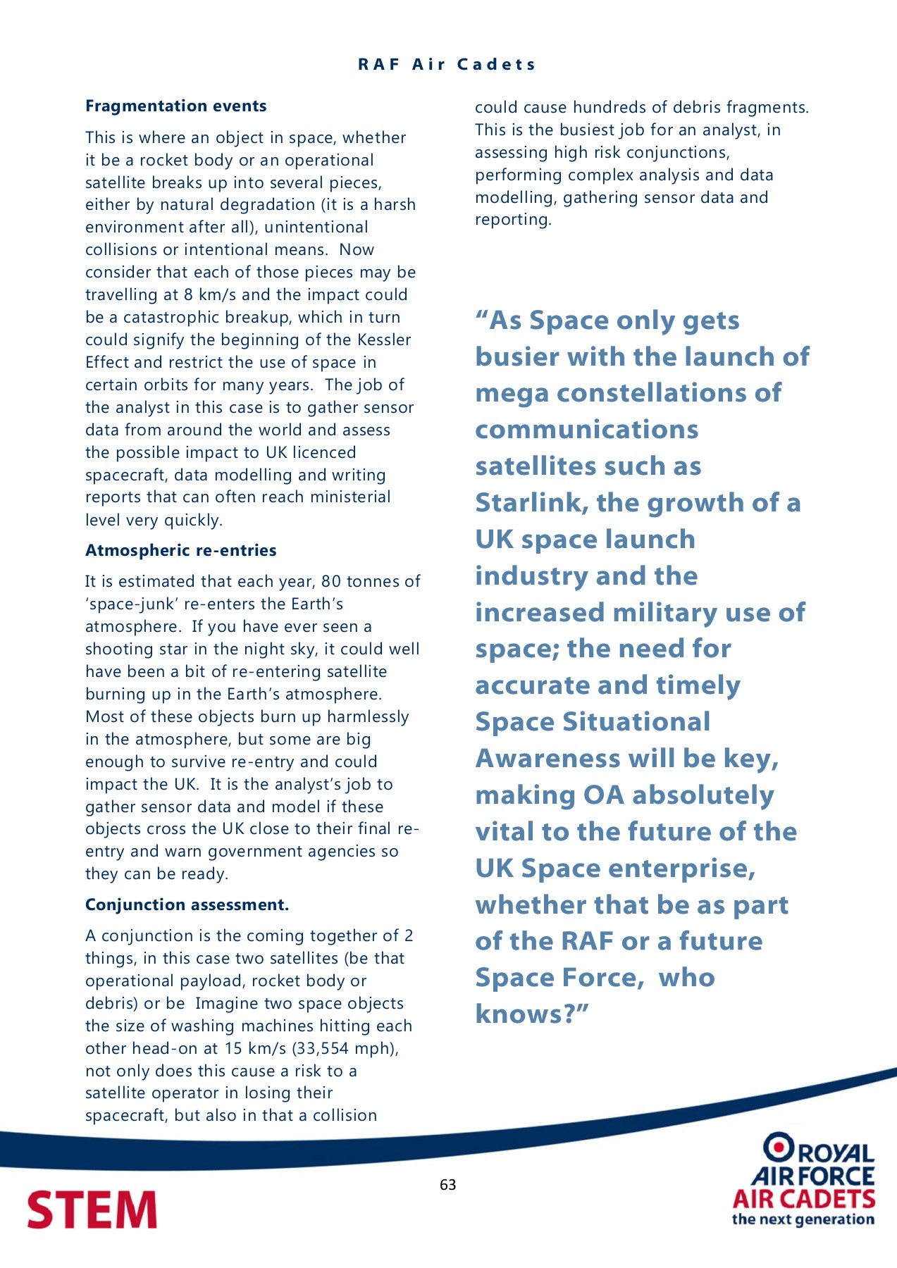 RAFAC - STEM booklet - Space - Nicky Weston - Page 63 | Flip PDF Online ...