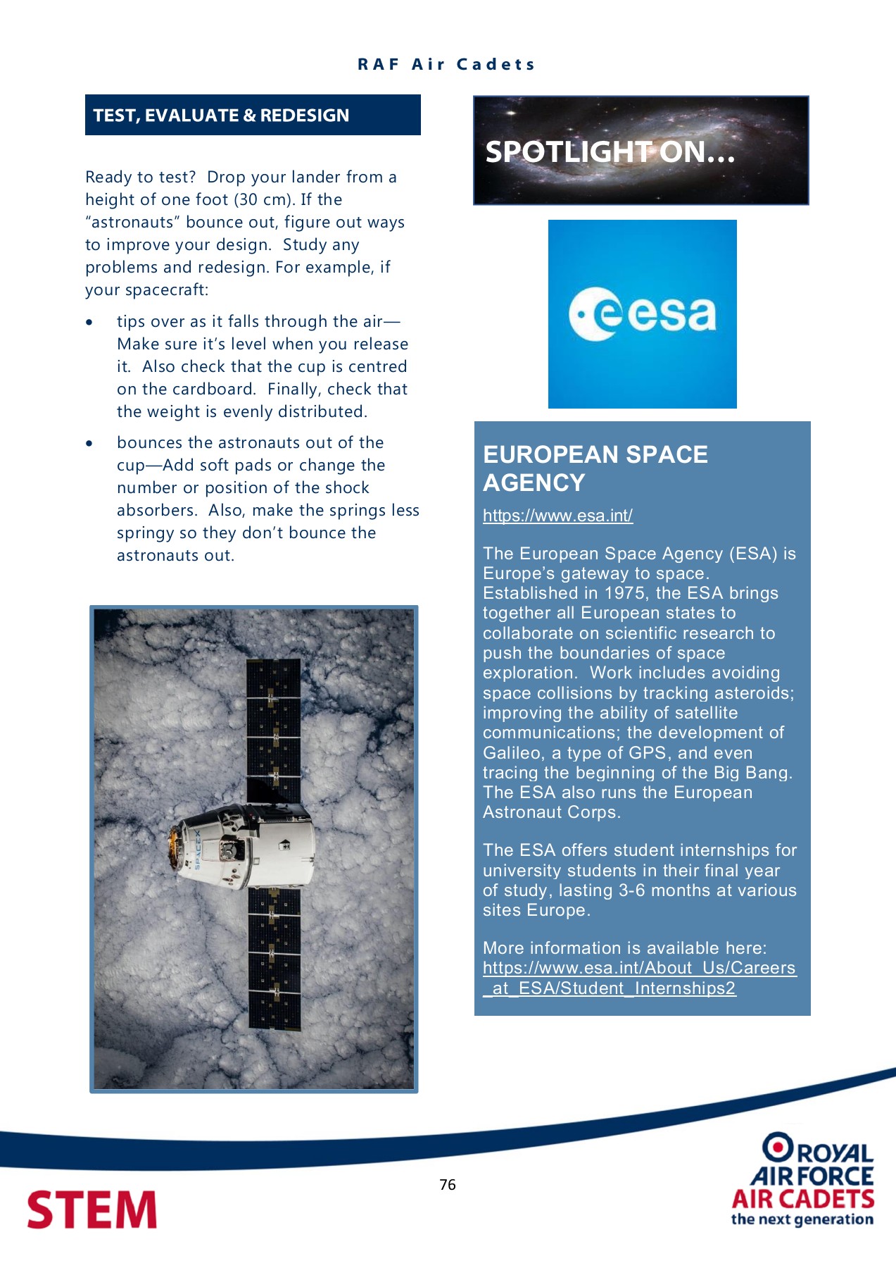 RAFAC - STEM booklet - Space - Nicky Weston - Page 76 | Flip PDF Online ...