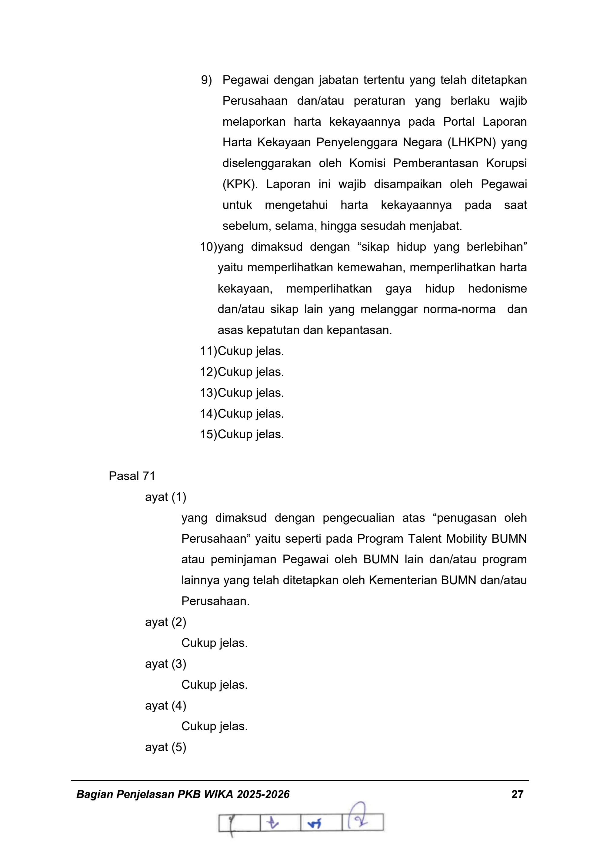 Perjanjian Kerja Bersama PT. Wijaya Karya (Persero) Tbk 2025-2026 - Aria Riszal A. - Kaca 114 ...
