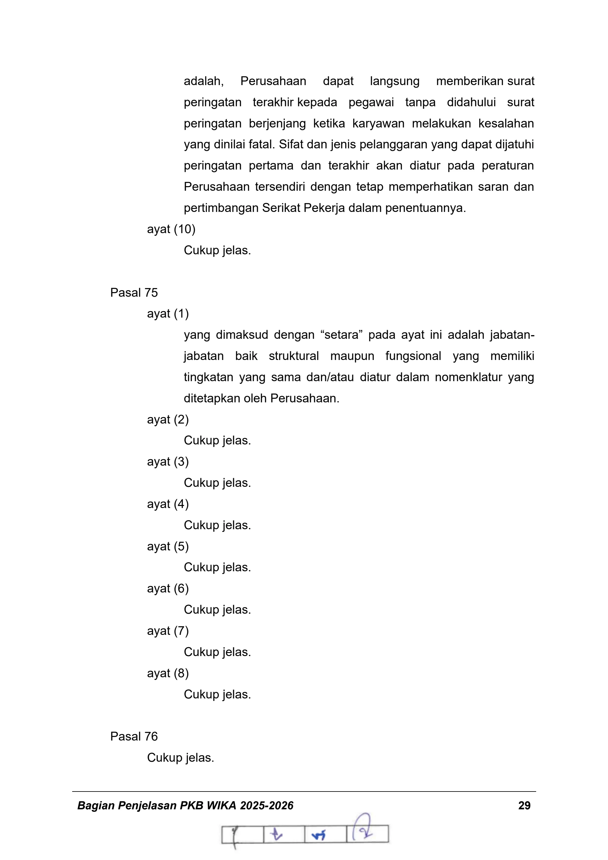Perjanjian Kerja Bersama PT. Wijaya Karya (Persero) Tbk 2025-2026 ...