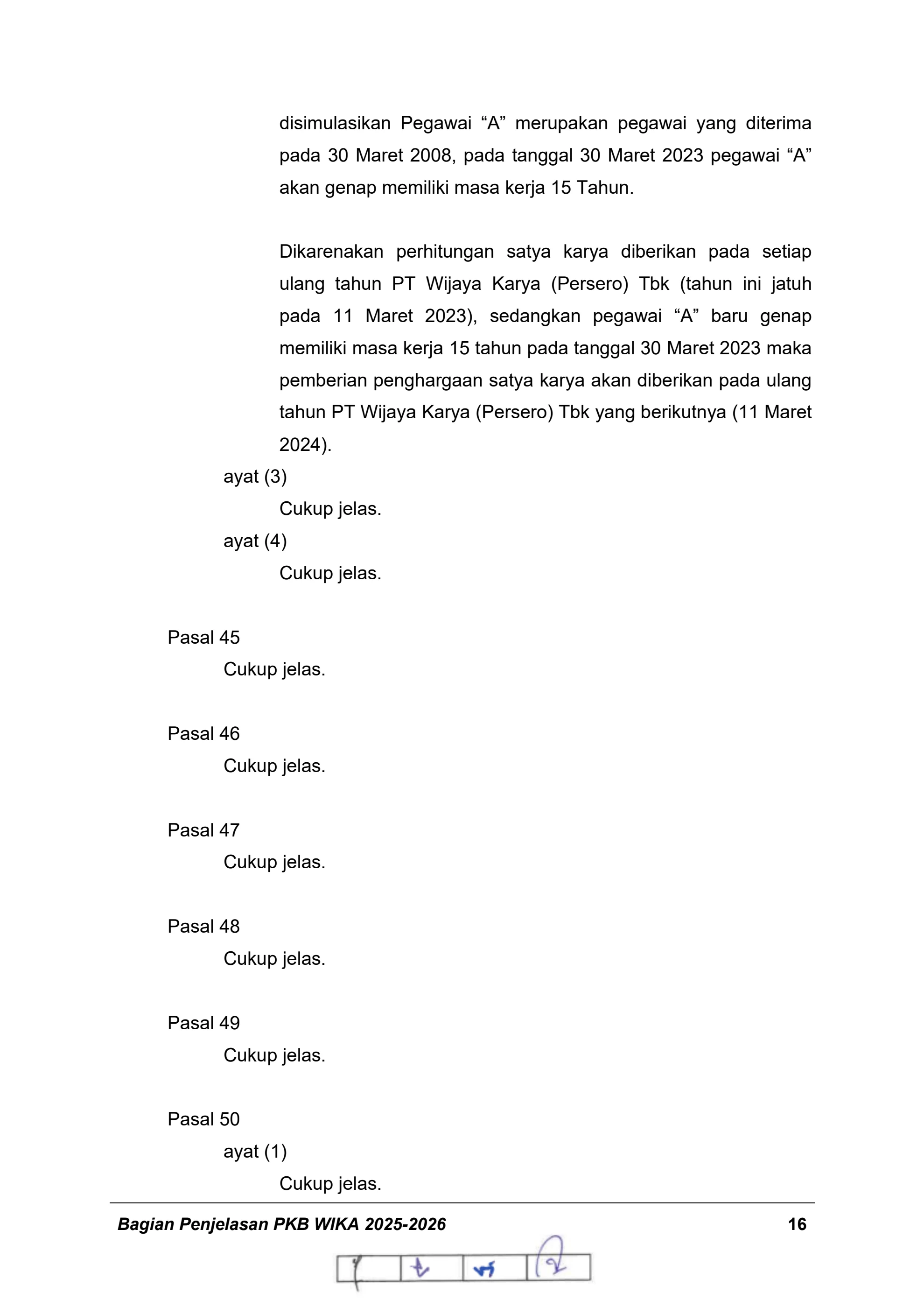 Perjanjian Kerja Bersama PT. Wijaya Karya (Persero) Tbk 2025-2026 ...