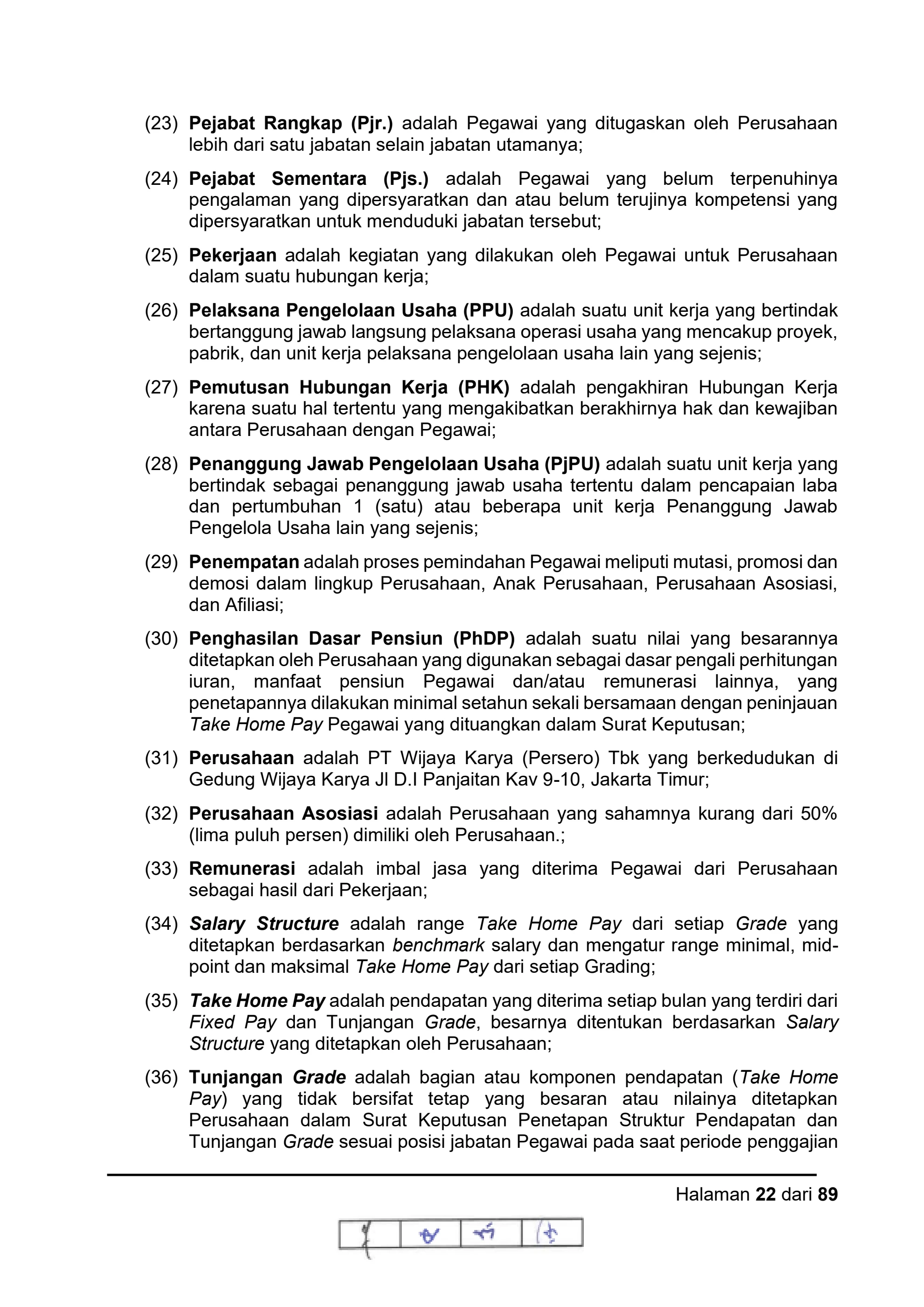 Perjanjian Kerja Bersama PT. Wijaya Karya (Persero) Tbk 2025-2026 ...