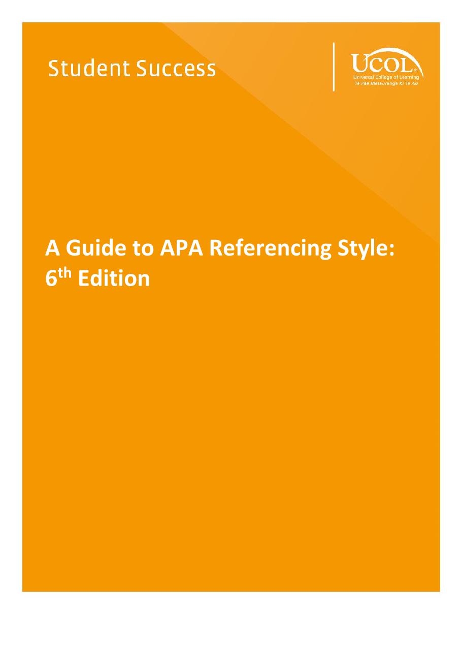 A guide to APA referencing – 6th edition - Kadteamm - Page 1 - 35 ...