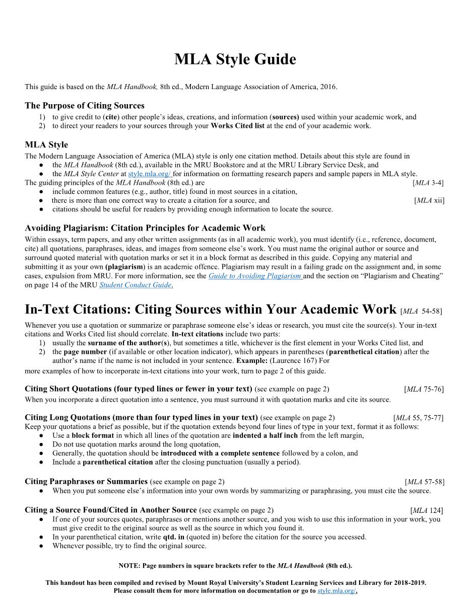 MLA Guide - Kadteamm - Page 1 - 13 | Flip PDF Online | PubHTML5