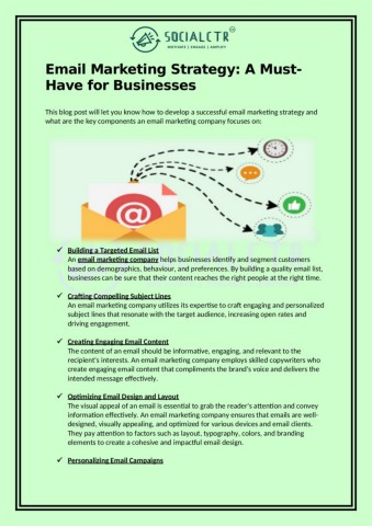 Email Marketing Strategy: A Must-Have For Businesses
