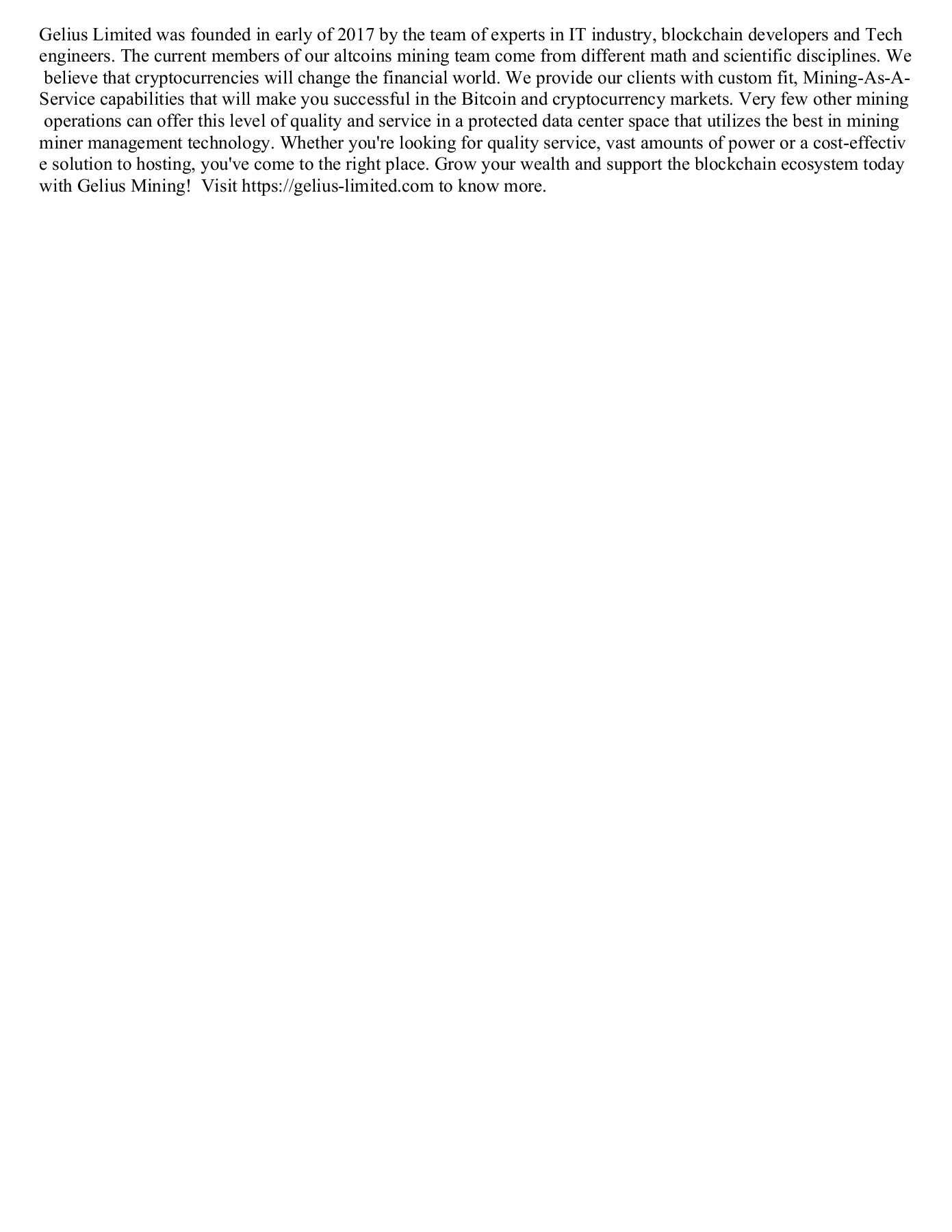 Gelius Limited - geliuslim - Page 1 - 1 | Flip PDF Online | PubHTML5