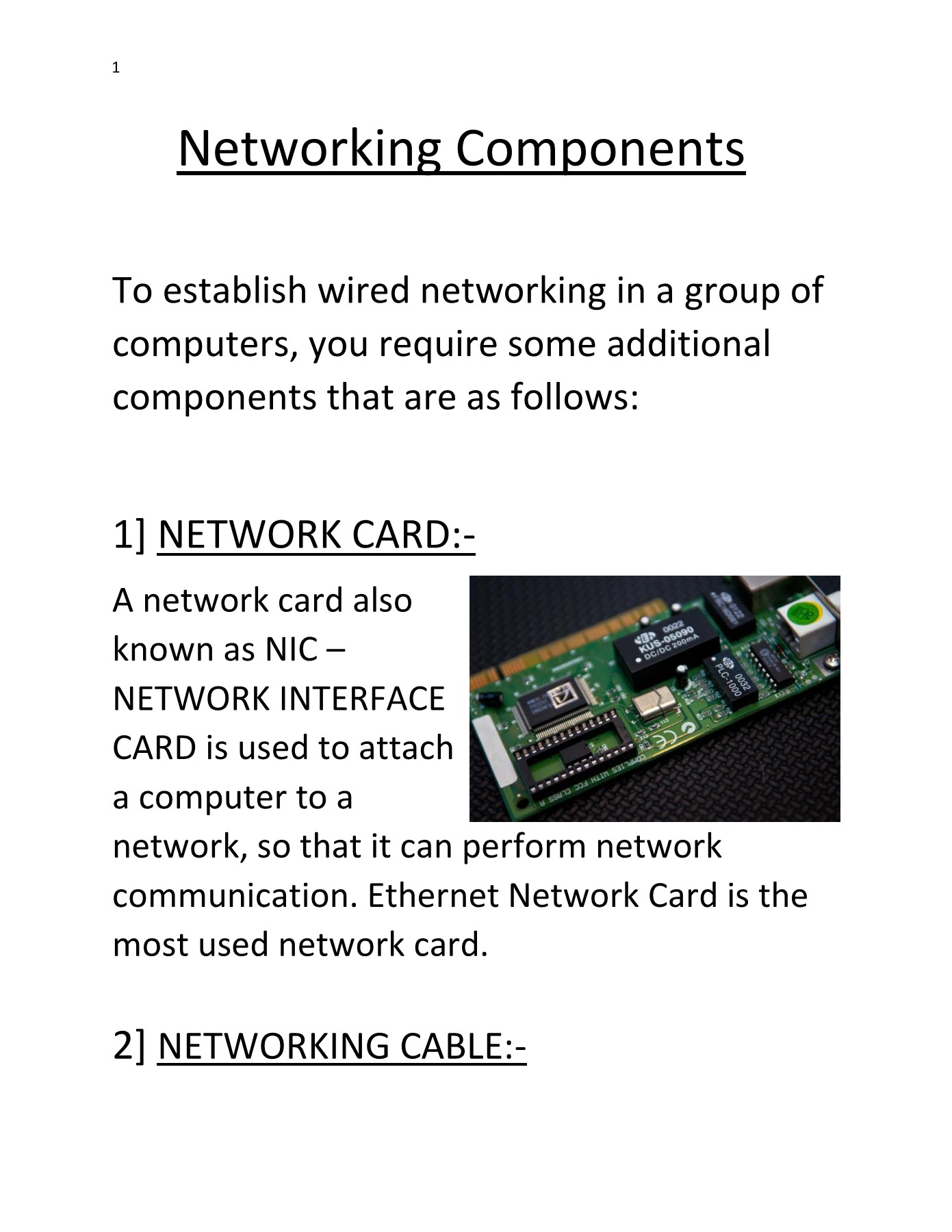 NETWORKING COMPONENTS - AASHVI GHANANI - Page 1 - 5 | Flip PDF Online ...