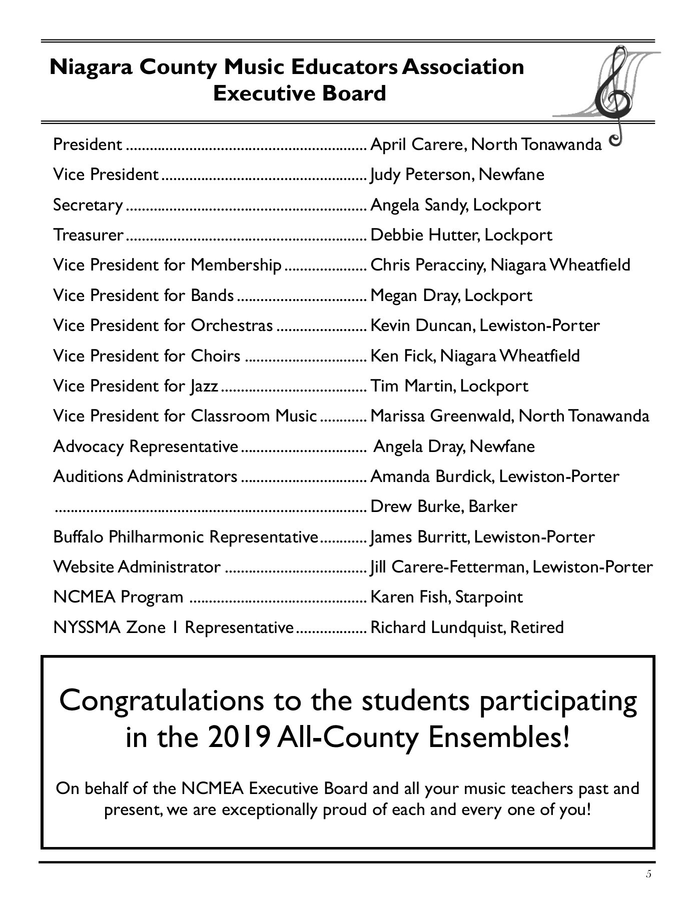 NCMEA PROGRAM 2019 - NCMEA - Page 5 | Flip PDF Online | PubHTML5