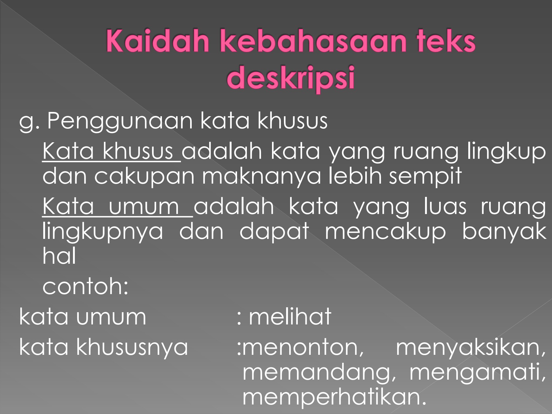 PPT TEKS DESKRIPSI BAHASA INDONESIA KLS V11.KD 3.2 - desy12 syahlena ...