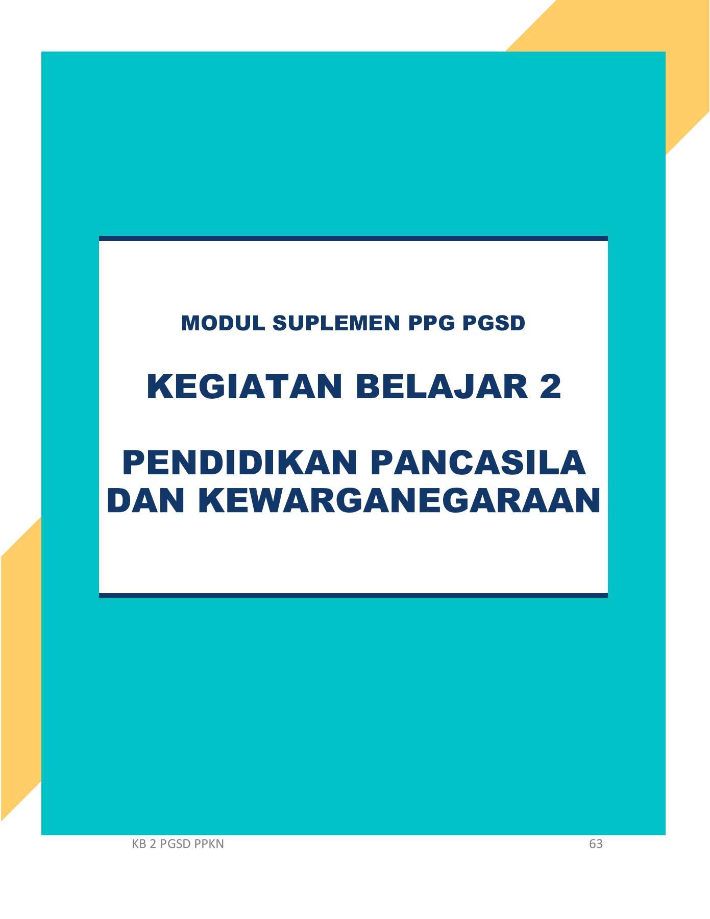 Modul Suplemen KB2 PGSD PPKn - Zayyinul Firdaus - Halaman 1 | PDF Online | PubHTML5