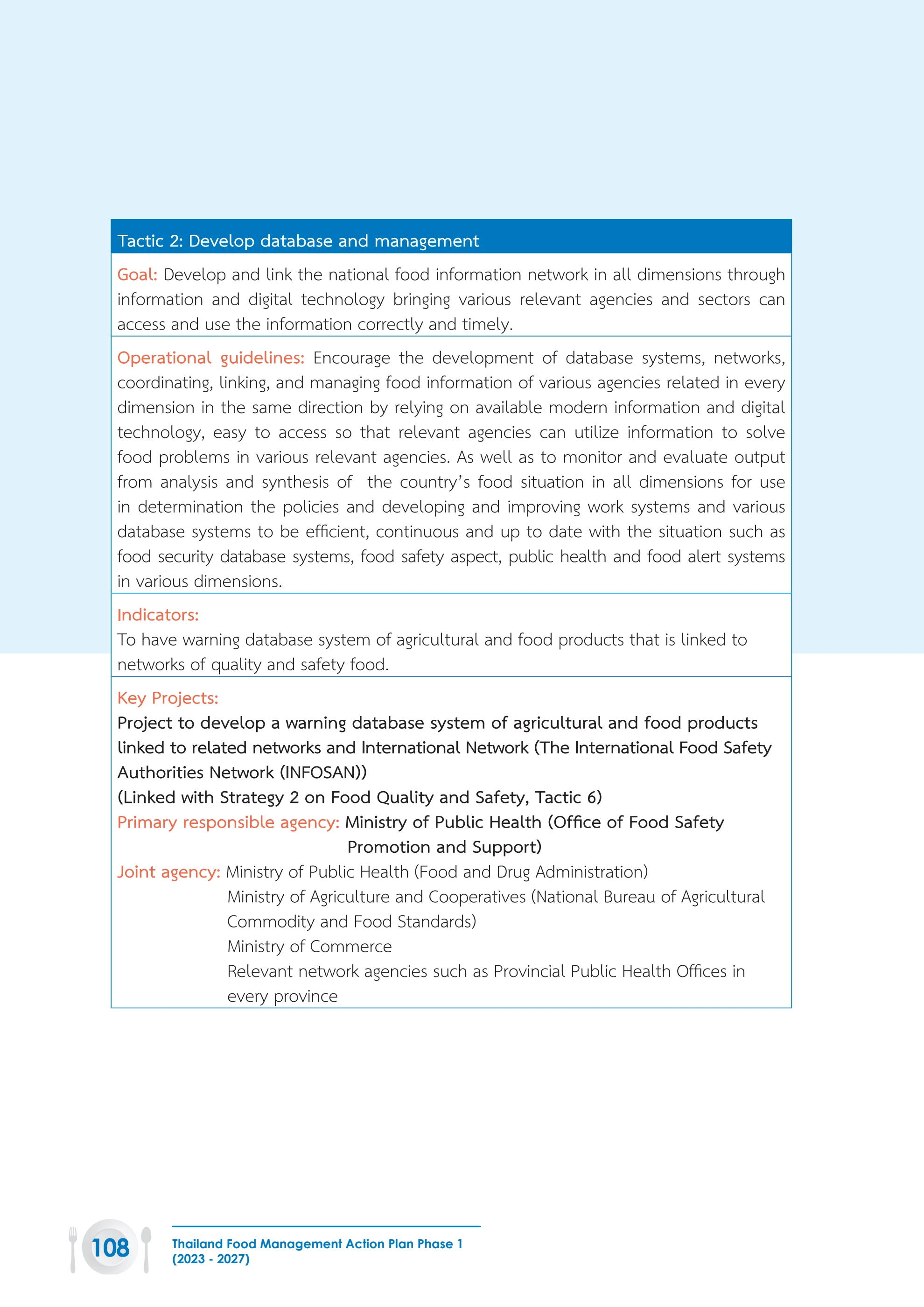 Thailand Food Management Action Plan Phase 1 (2023 – 2027) - artwork ...