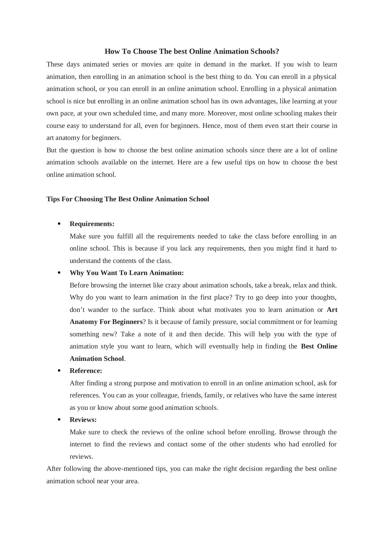 How To Choose The best Online Animation Schools? - Vertex School - Page ...