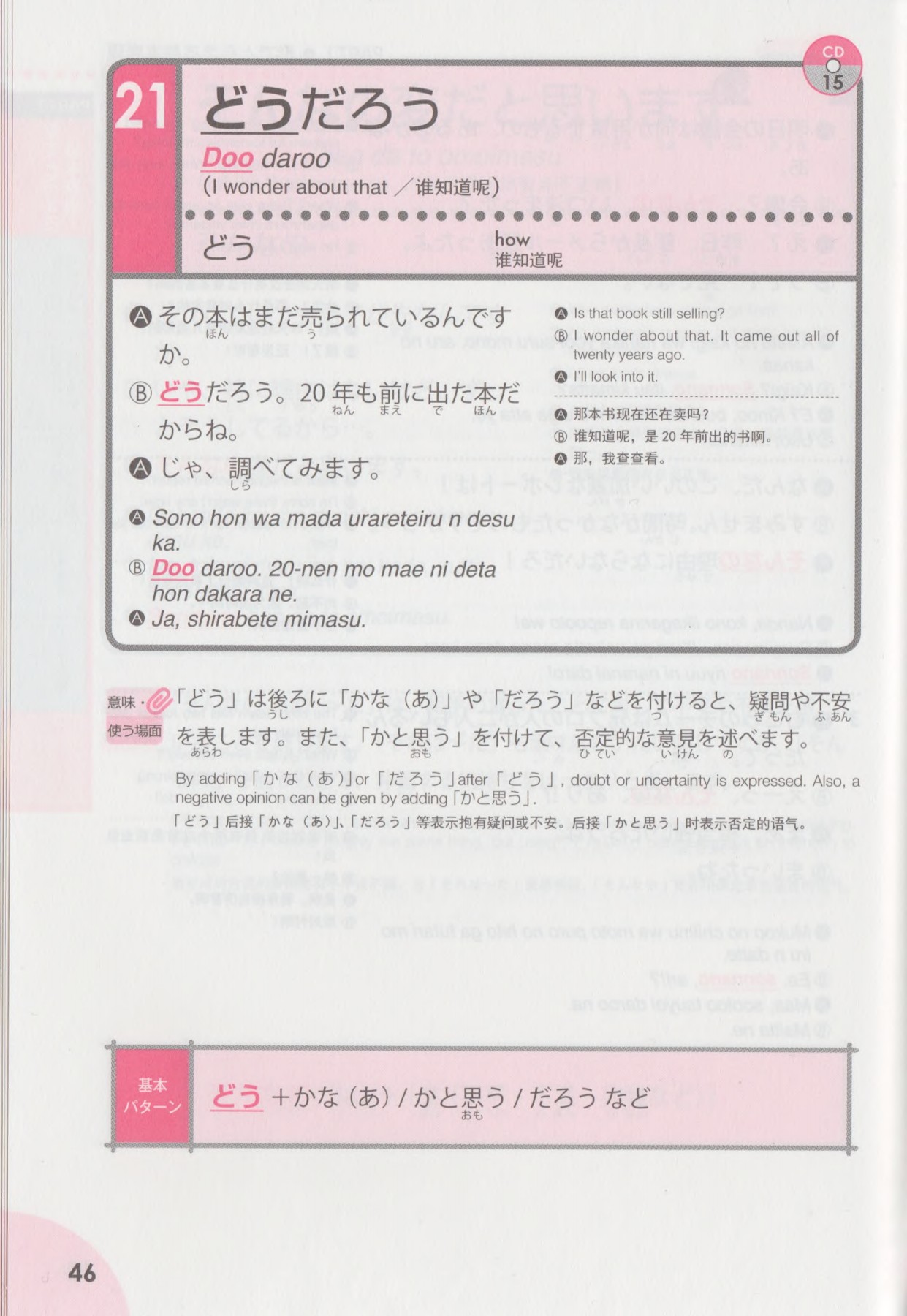 125 Extended Patterns for Japanese Conversation - tss john - ページ 46 ...