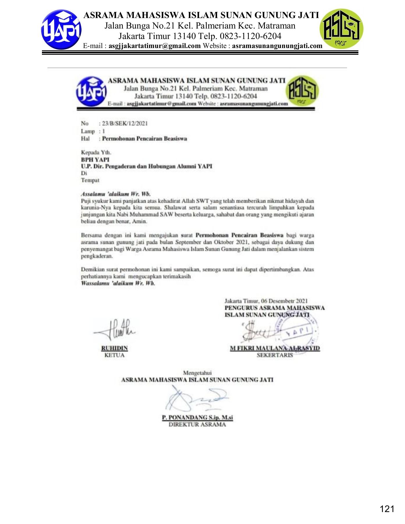 Laporan Pertanggungjawaban Pengurus ASGJ 2021 - Ruhidin Ruhidin ...
