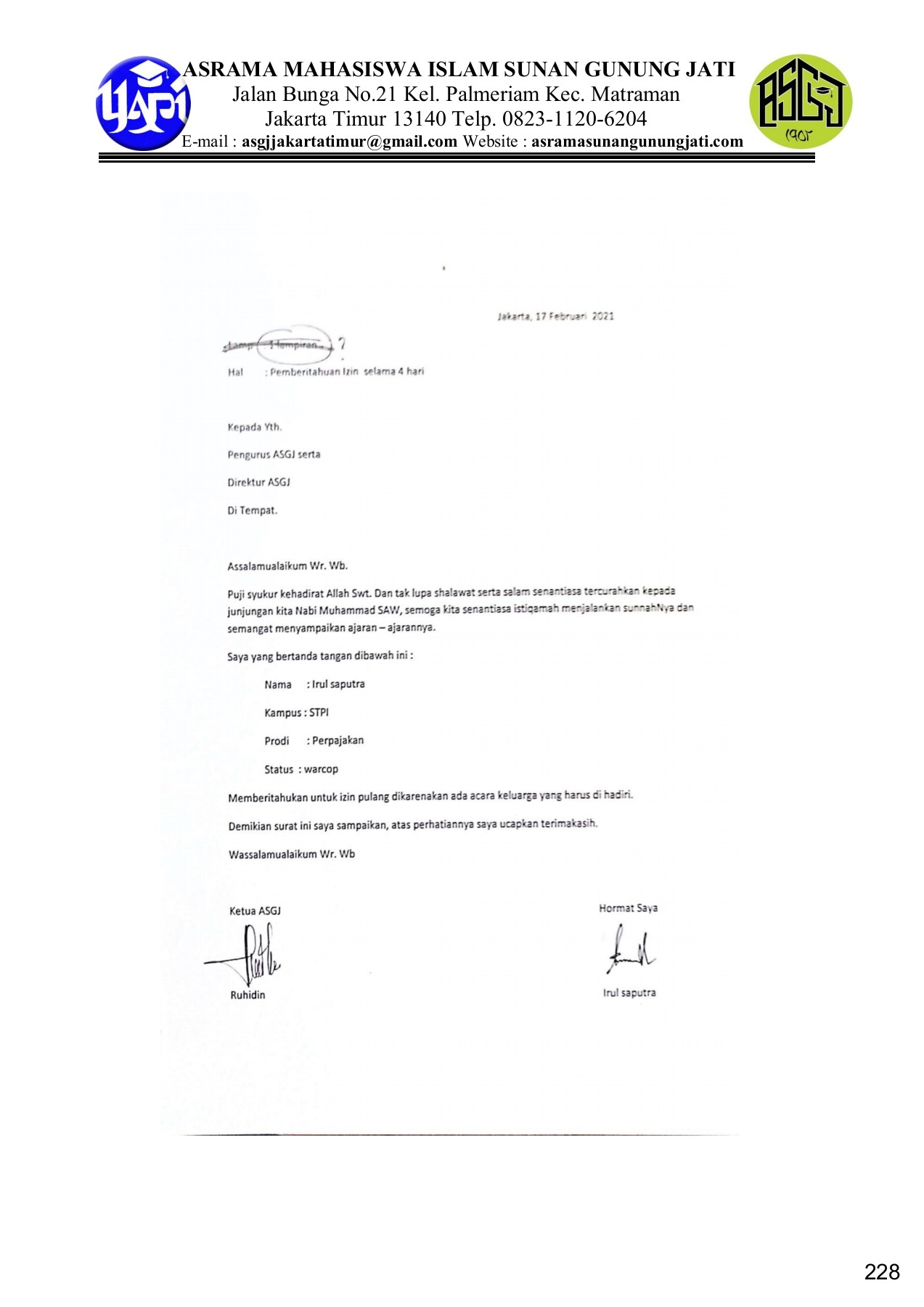 Laporan Pertanggungjawaban Pengurus ASGJ 2021 - Ruhidin Ruhidin ...