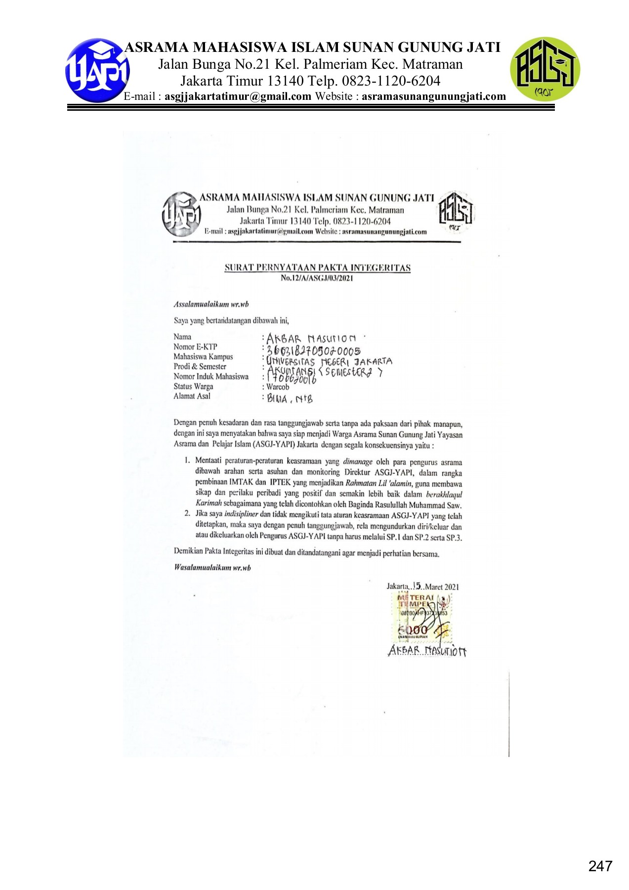 Laporan Pertanggungjawaban Pengurus ASGJ 2021 - Ruhidin Ruhidin ...