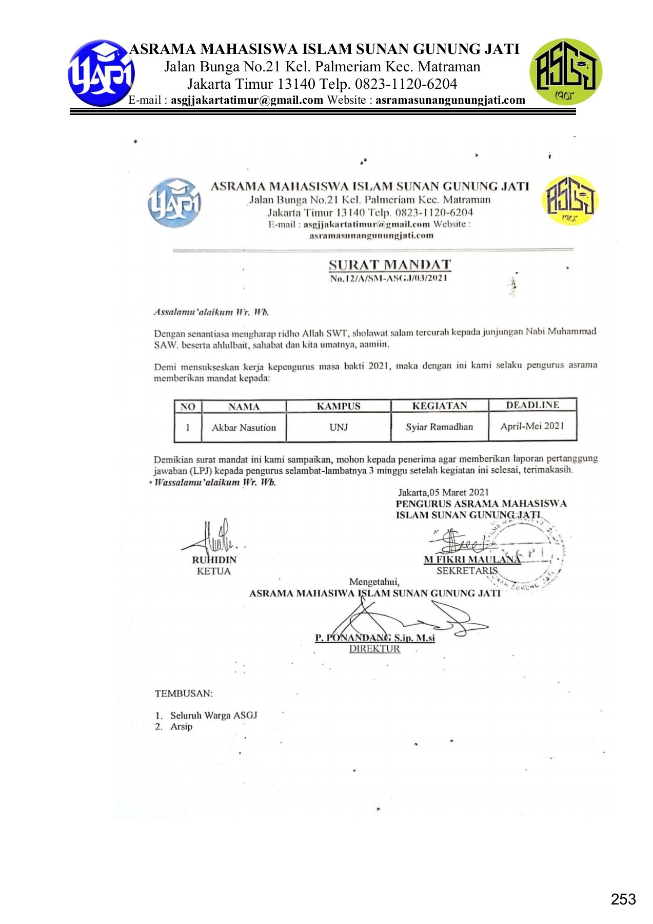 Laporan Pertanggungjawaban Pengurus ASGJ 2021 - Ruhidin Ruhidin ...