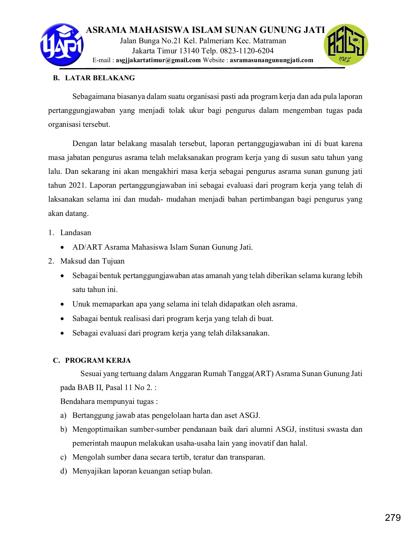 Laporan Pertanggungjawaban Pengurus ASGJ 2021 - Ruhidin Ruhidin ...