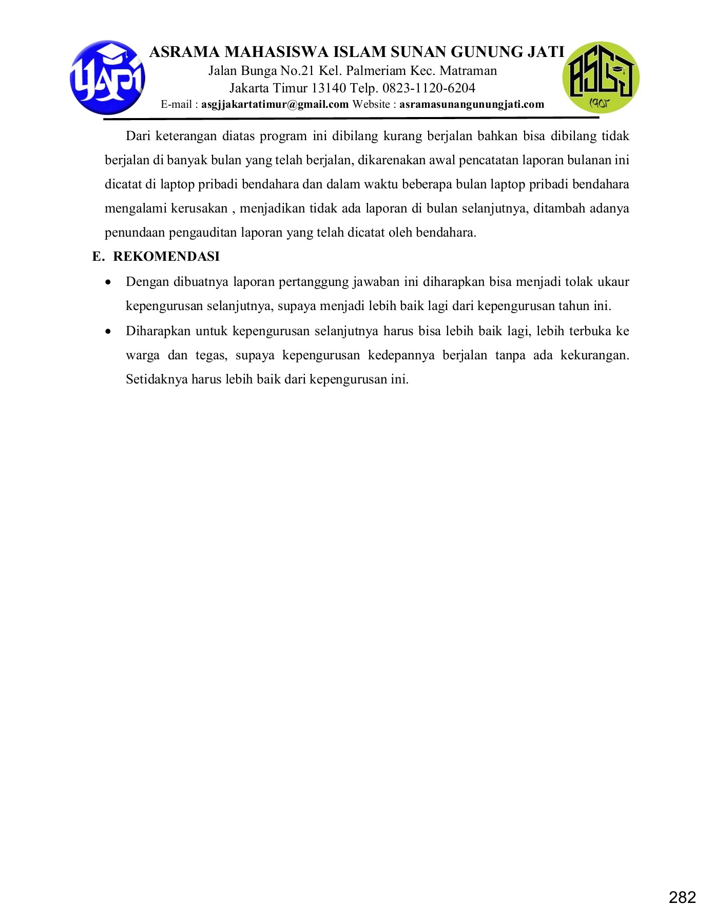 Laporan Pertanggungjawaban Pengurus ASGJ 2021 - Ruhidin Ruhidin ...