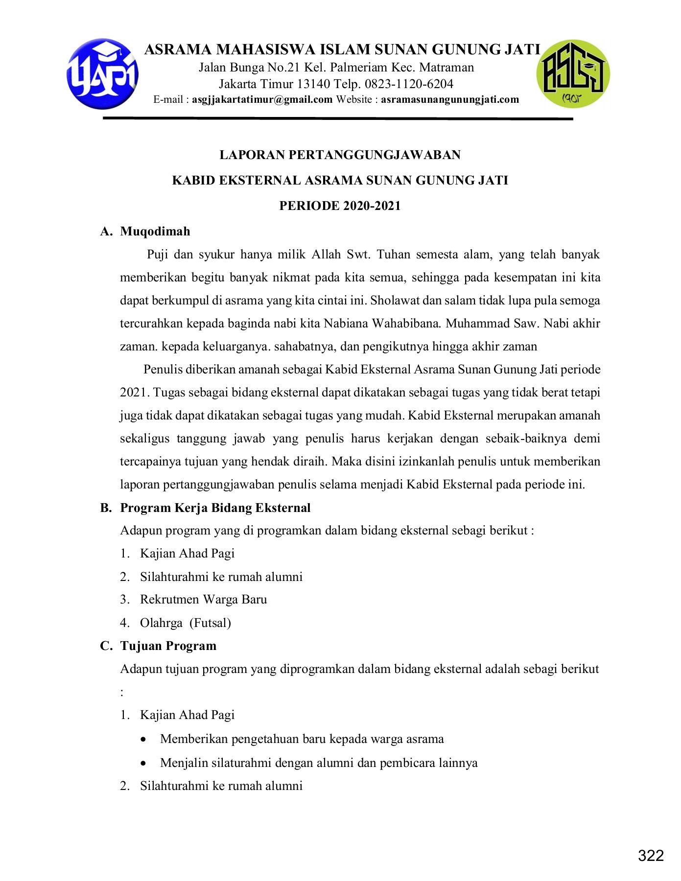 Laporan Pertanggungjawaban Pengurus ASGJ 2021 - Ruhidin Ruhidin ...