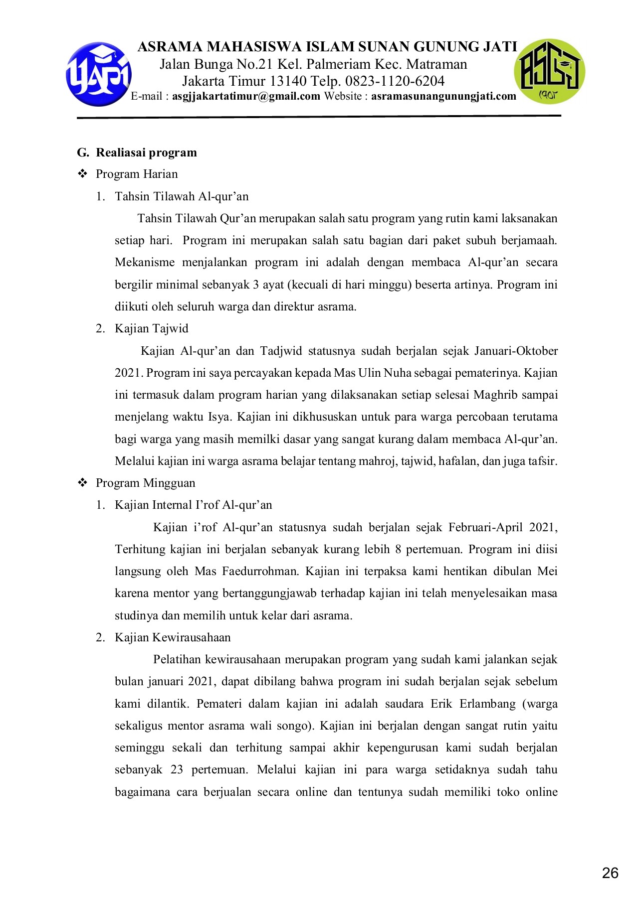 Laporan Pertanggungjawaban Pengurus ASGJ 2021 - Ruhidin Ruhidin ...