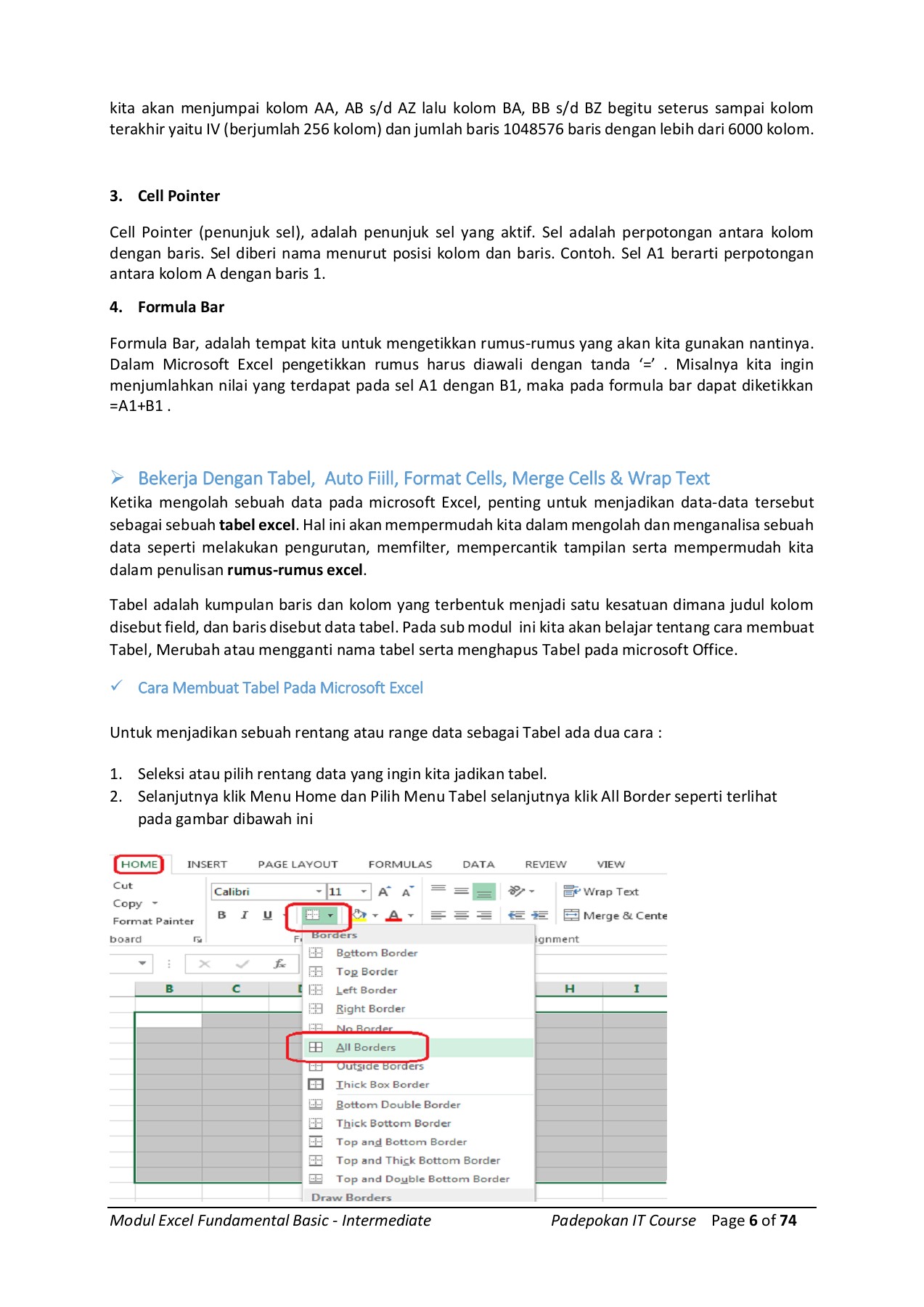 00. Modul - Excel Fundamental Basic - Intermediate (1) - tesardaulah1 ...