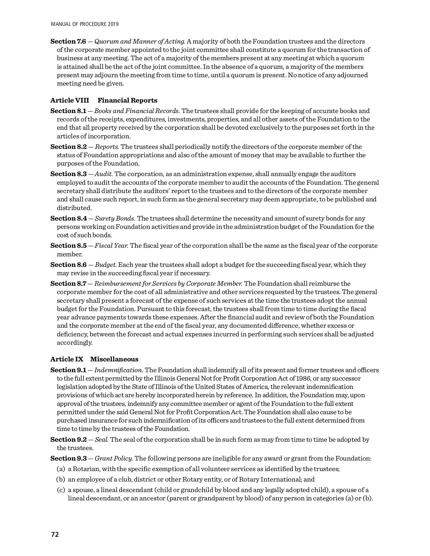 Manual of Procedure 2019 - Dijital Rotary Kampüsü Kütüphanesi - Page 76 | Flip PDF Online | PubHTML5