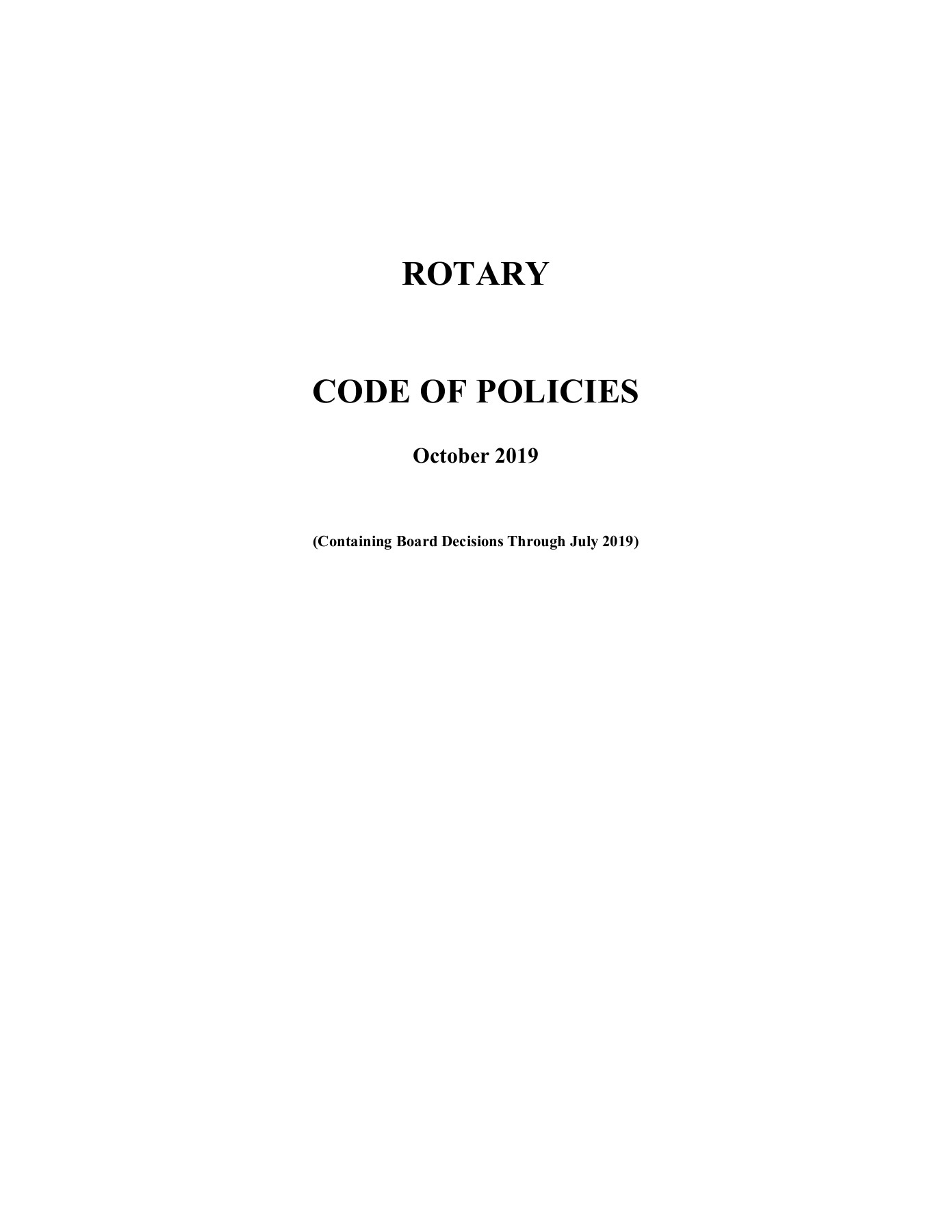 Rotary Code of Policies 2019 - Dijital Rotary Kampüsü Kütüphanesi ...