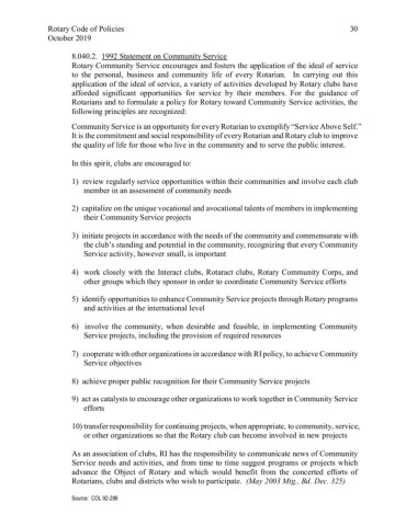 Rotary Code of Policies 2019 - Dijital Rotary Kampüsü Kütüphanesi ...