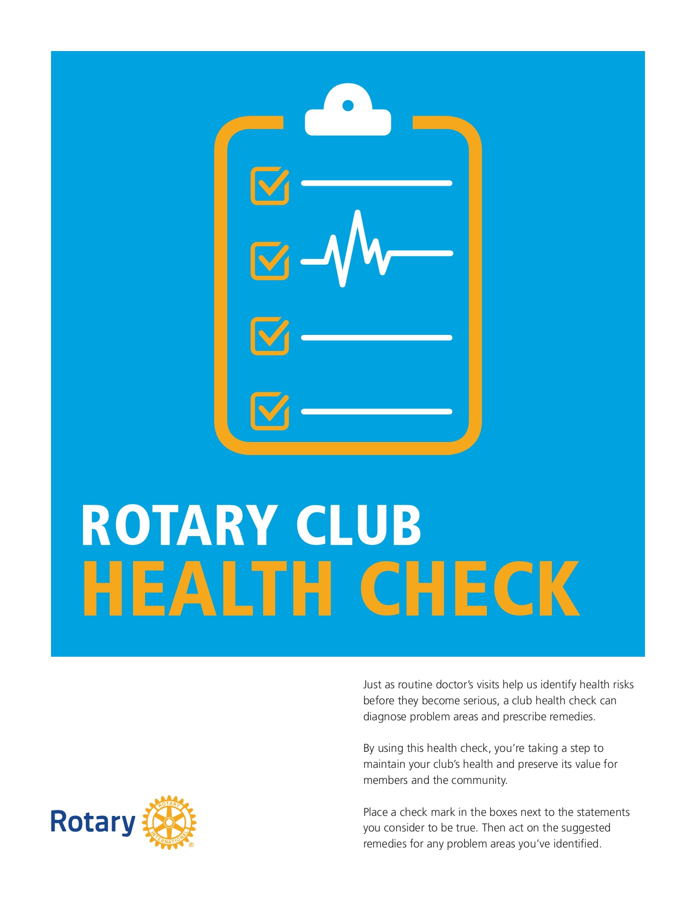 Rotary Club Health Check - Dijital Rotary Kampüsü Kütüphanesi - Page 1 ...