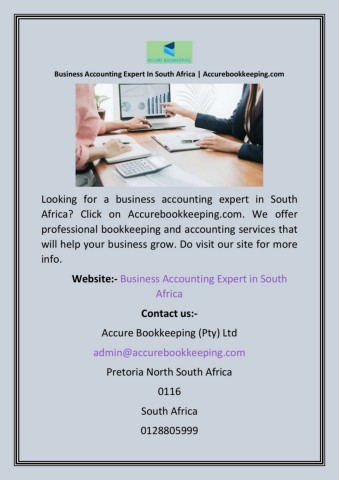 Business Accounting Expert In South Africa Accurebookkeeping