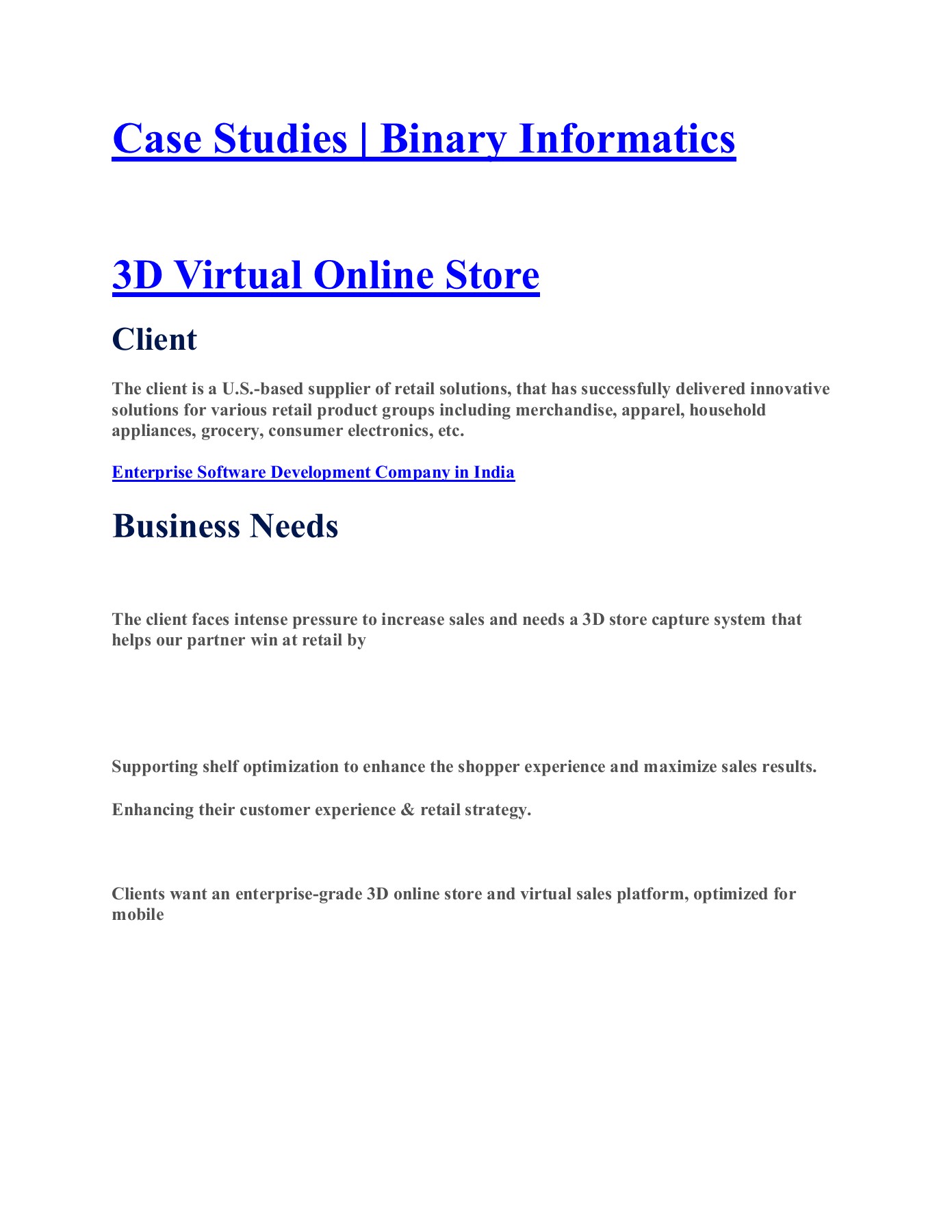 Binary Informatics Case Studies - davidwts123 - Page 1 - 47 | Flip PDF Online | PubHTML5