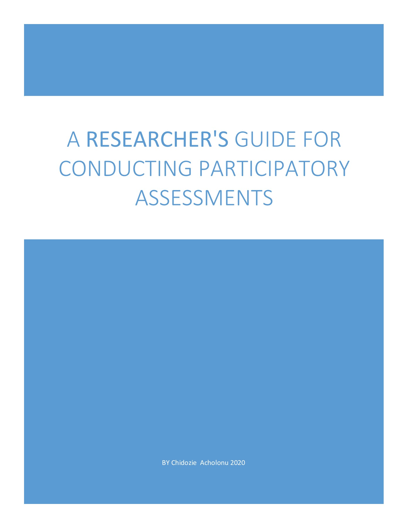 Chidozie Acholonu - Participatory Field Assessment Guide - Brendan Doug ...