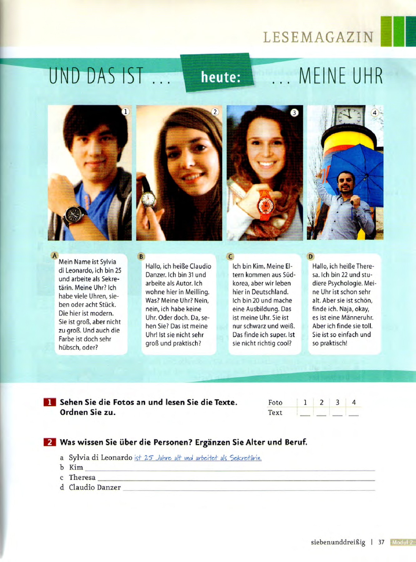 Menschen A1.1 Kursbuch - amir_ieeeman - Seite 37 | Daumenkino PDF Online | PubHTML5