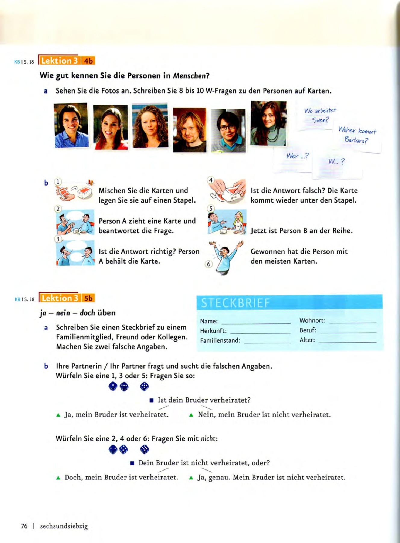 Menschen A1.1 Kursbuch - amir_ieeeman - Seite 76 | Daumenkino PDF Online | PubHTML5