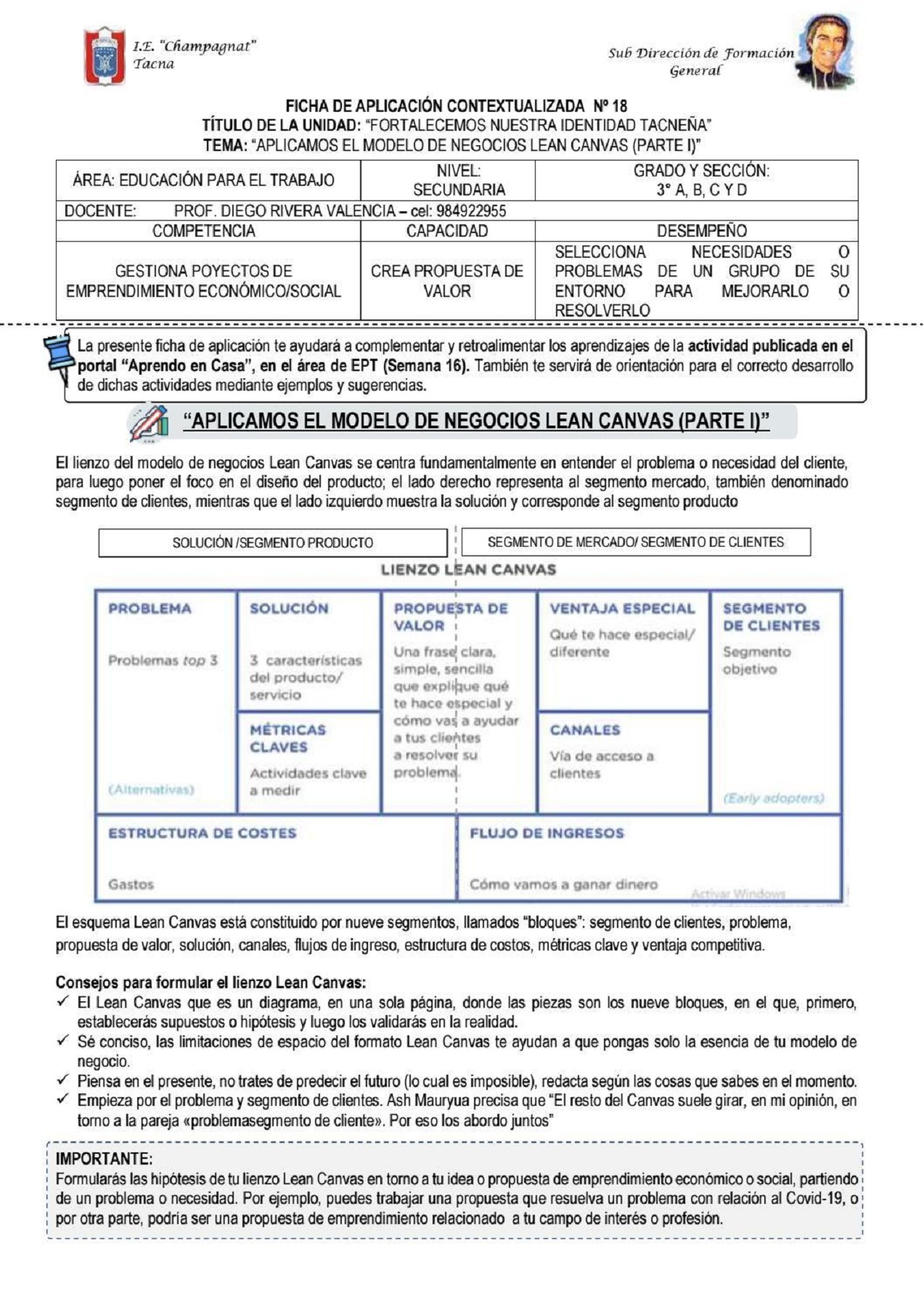 lean canvas - Luis Fernando Navarro Ortiz - Page 1 - 3 | Flip PDF ...