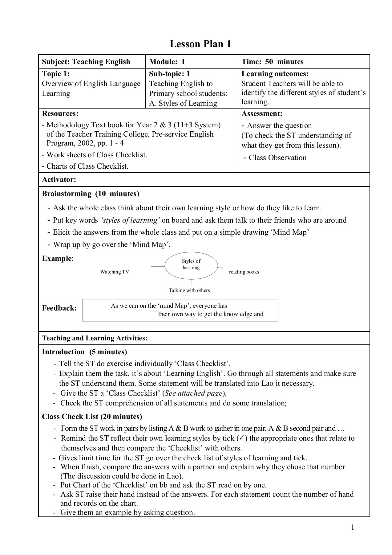 English Teaching Method lesson plan - phasatangpate312201 - Page 3 ...