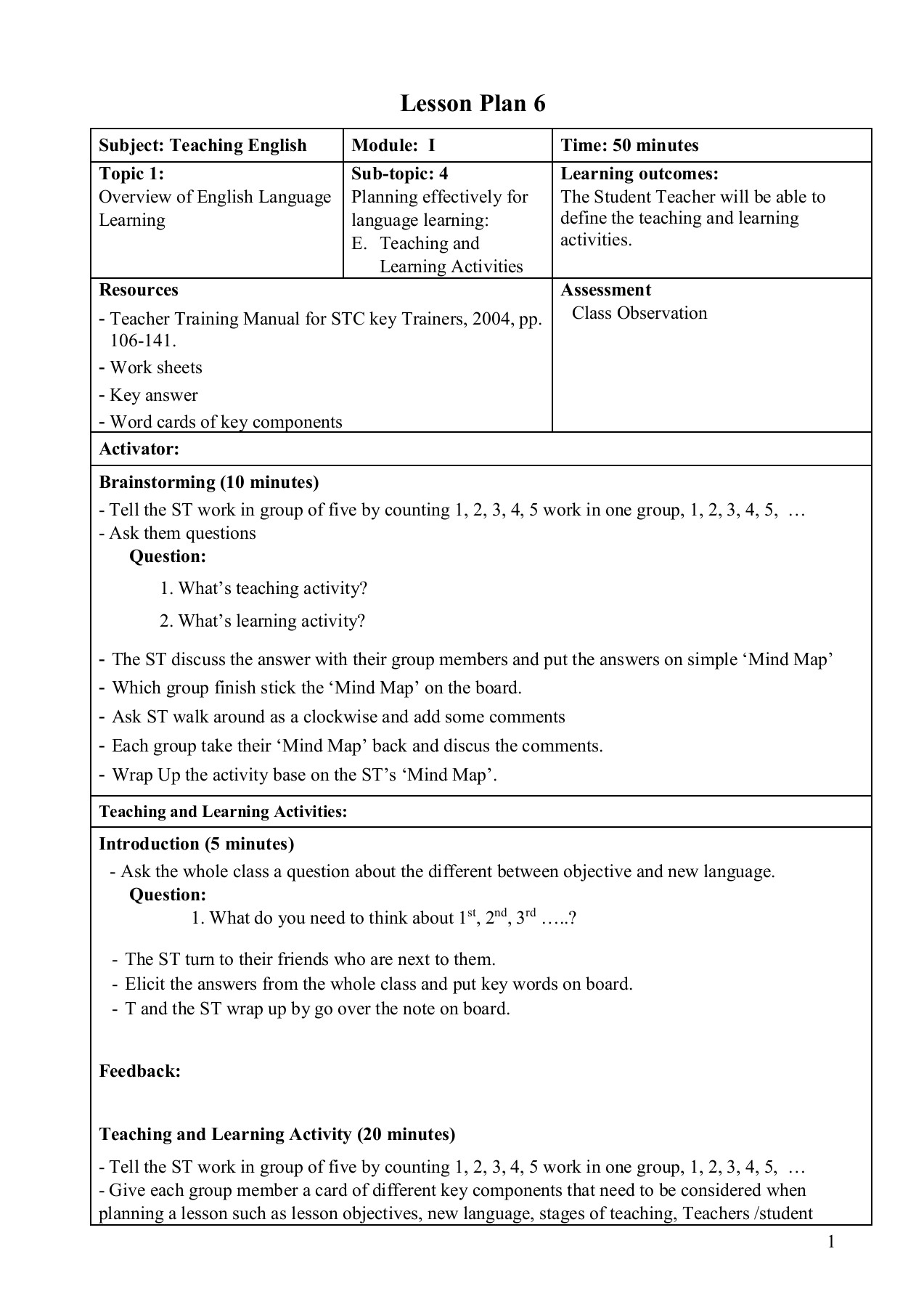 English Teaching Method lesson plan - phasatangpate312201 - Page 62 ...
