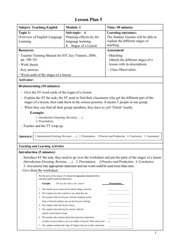 English Teaching Method lesson plan - phasatangpate312201 - Page 58 ...