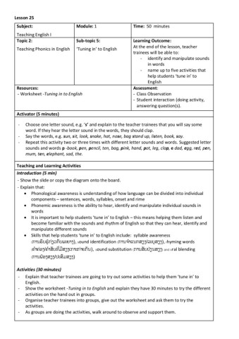 English Teaching Method lesson plan - phasatangpate312201 - Page 86 ...