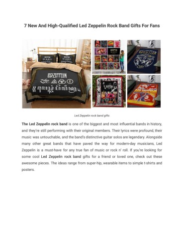 7 New And High-Qualified Led Zeppelin Rock Band Gifts For Fans