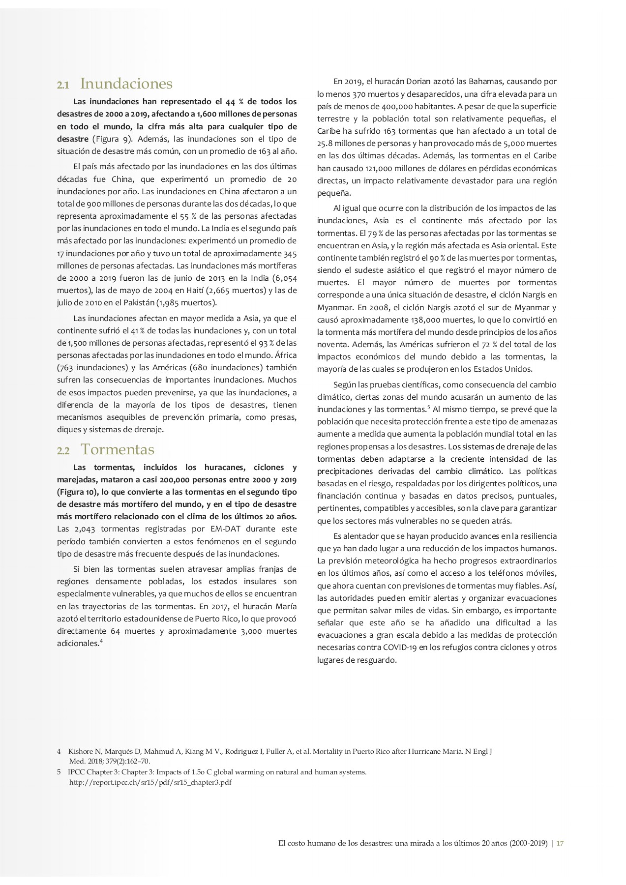 El Costo Humano de los Desastres - gsdiesel1980 - Página 19 | Flip PDF en línea | PubHTML5