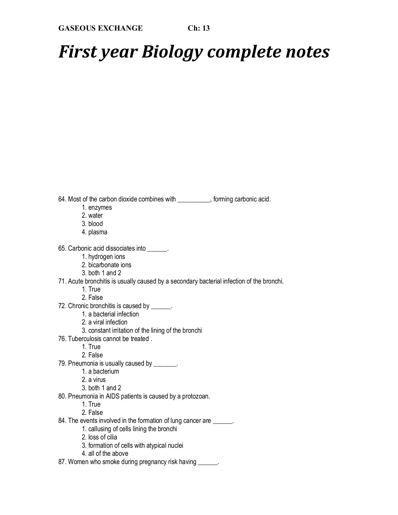 BIOLOGY NOTES 1ST YEAR - haseebshafiq28 - Page 234 | Flip PDF Online ...