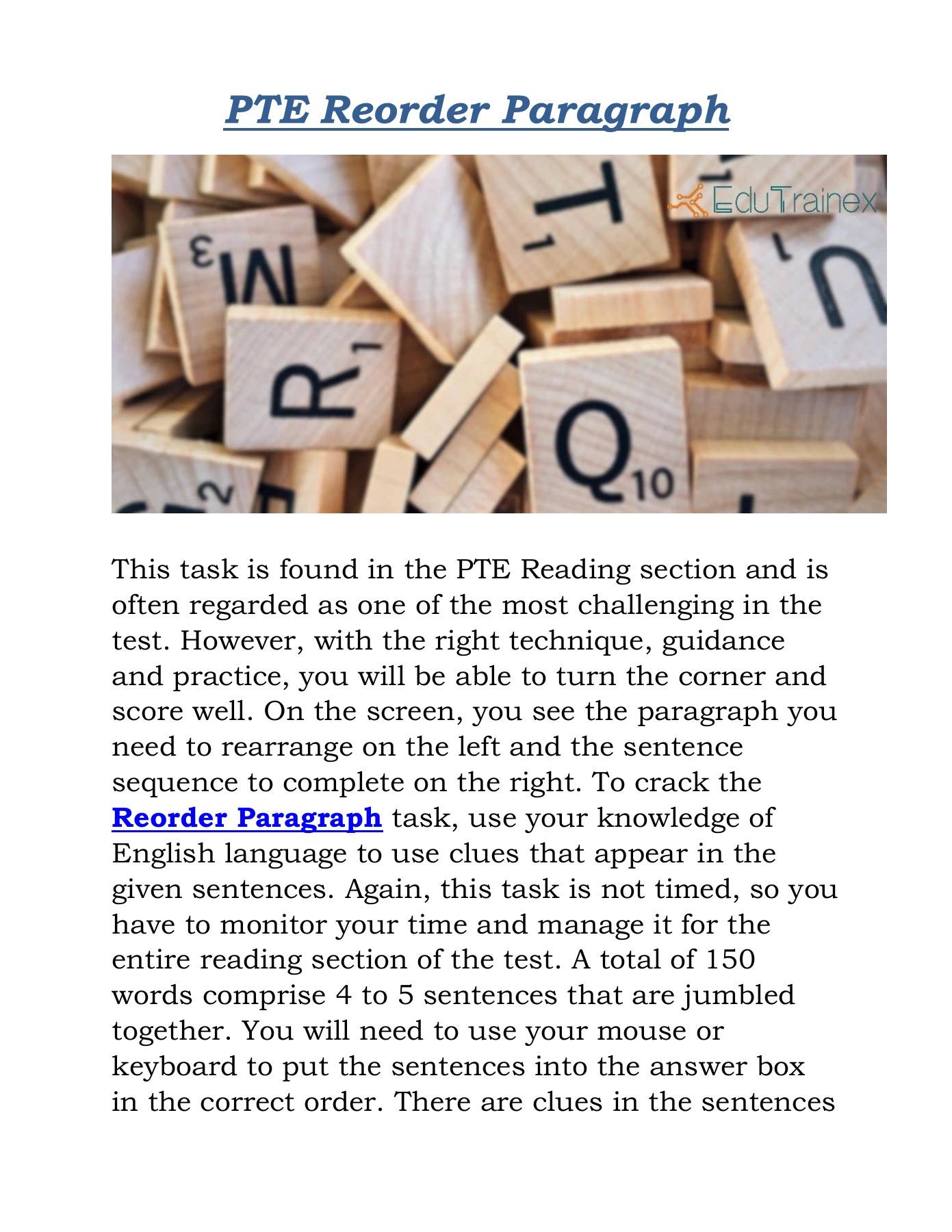 PTE-Reorder-Paragraph - admin - Page 1 - 4 | Flip PDF Online | PubHTML5