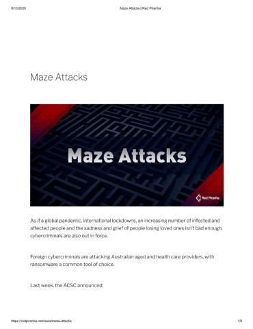 Maze Attacks