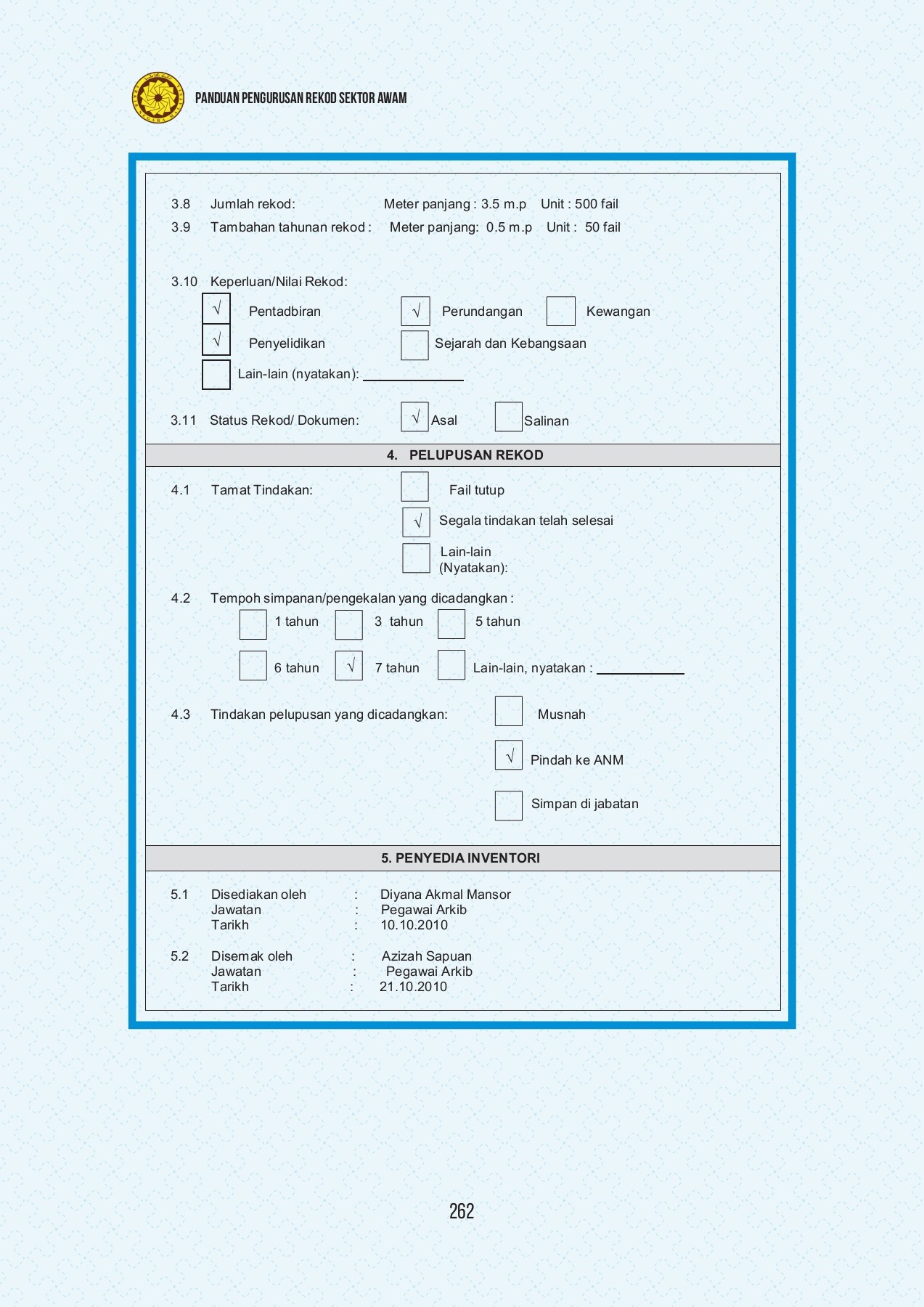 PANDUAN PENGURUSAN REKOD AWAM - amkabulmas - Muka Surat 280 | Membalik ...
